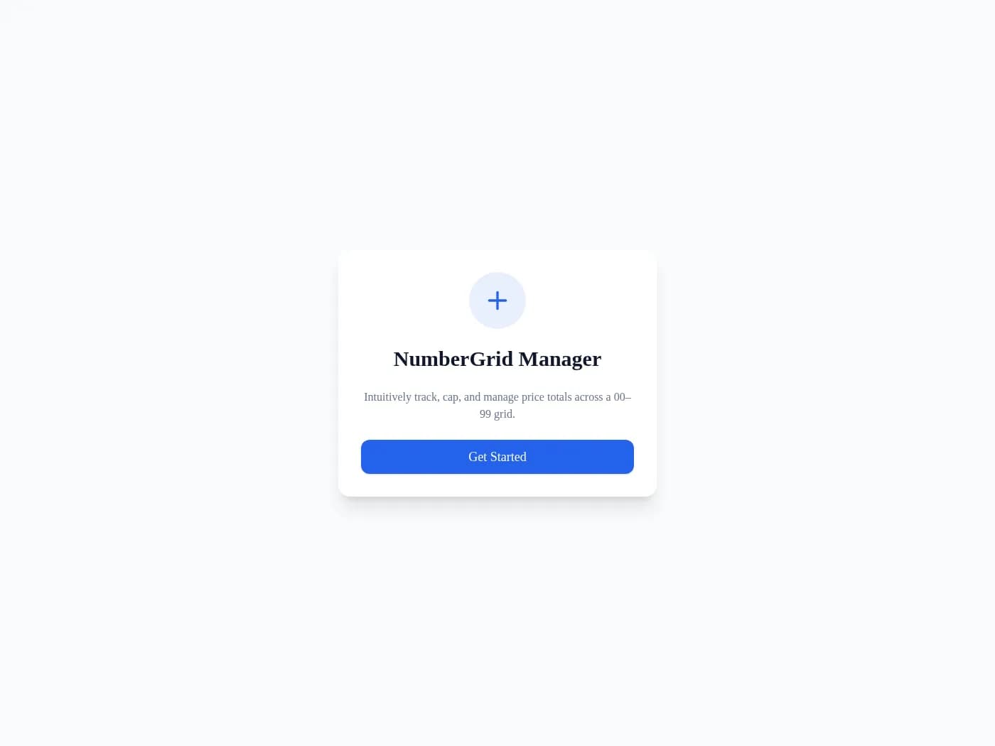 NumberGrid Manager
