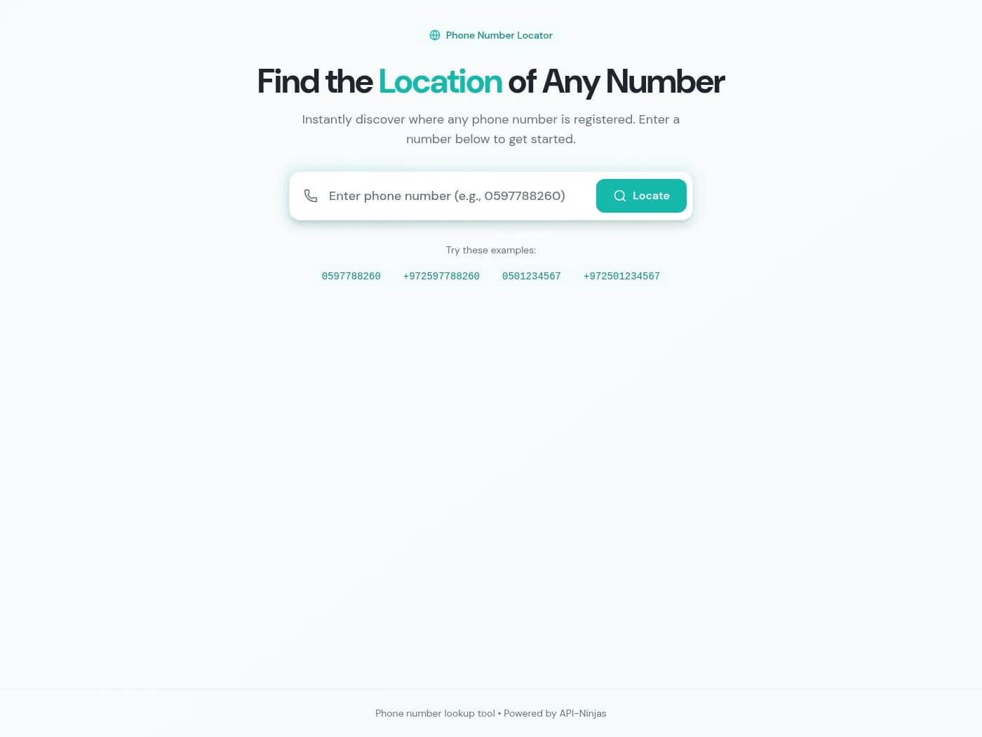 Number Locator Web