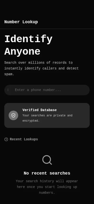 Number Lookup Tool