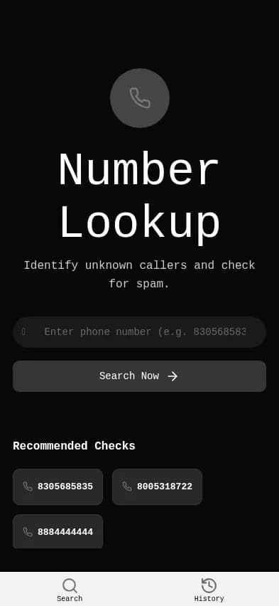 Number Lookup Tool
