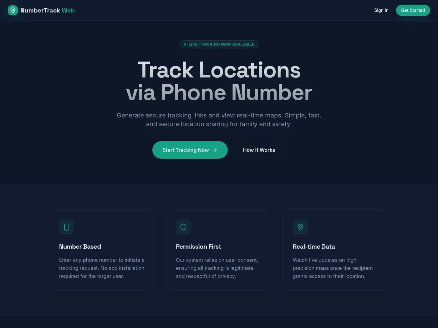 NumberTrack Web