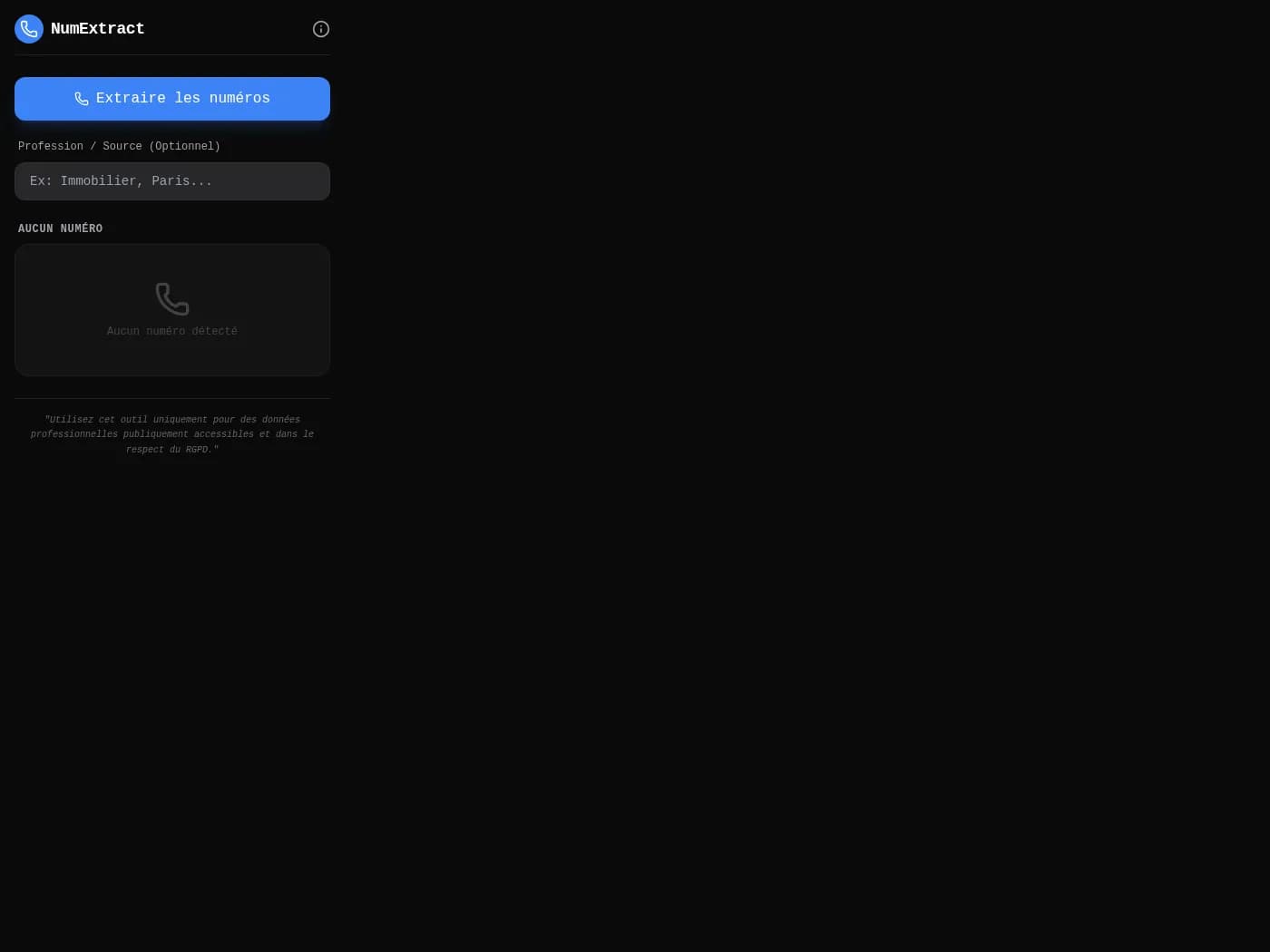 NumExtract Extension