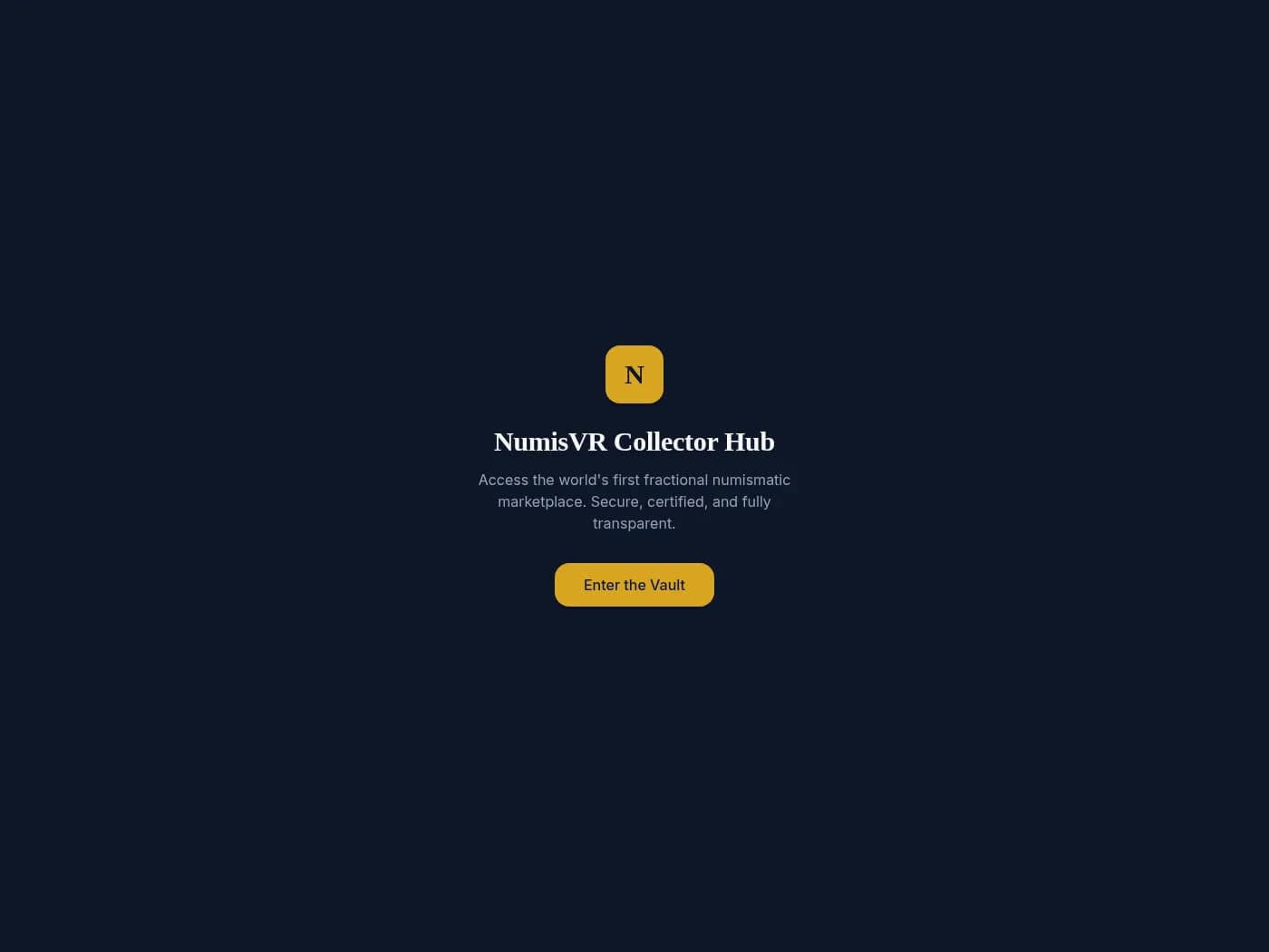 NumisVR Collector Hub
