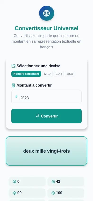 NumWord Currency Converter