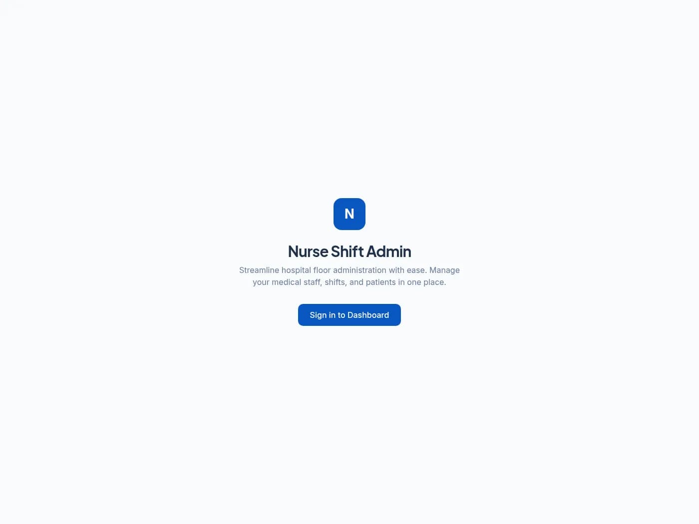 Nurse Shift Dashboard