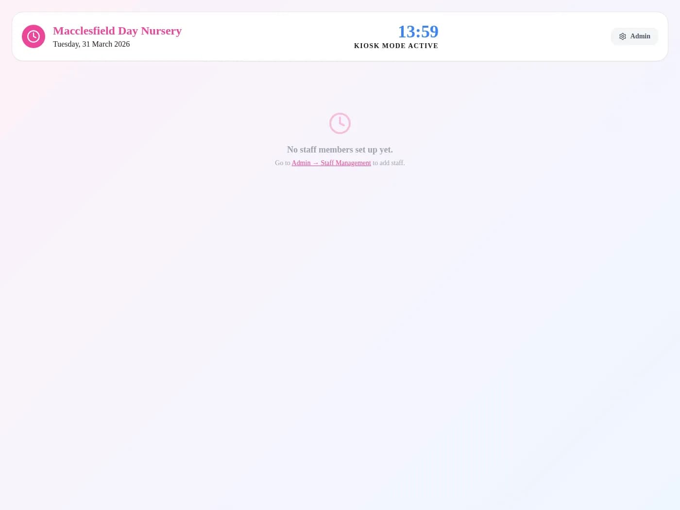 Nursery Clock-In Pro