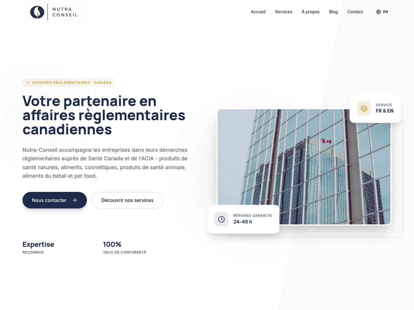 Nutra-Conseil Site Bilingue