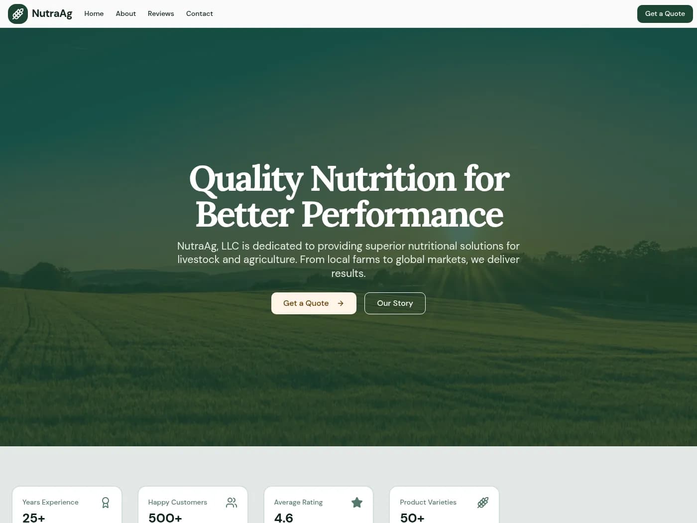 NutraAg Business Website
