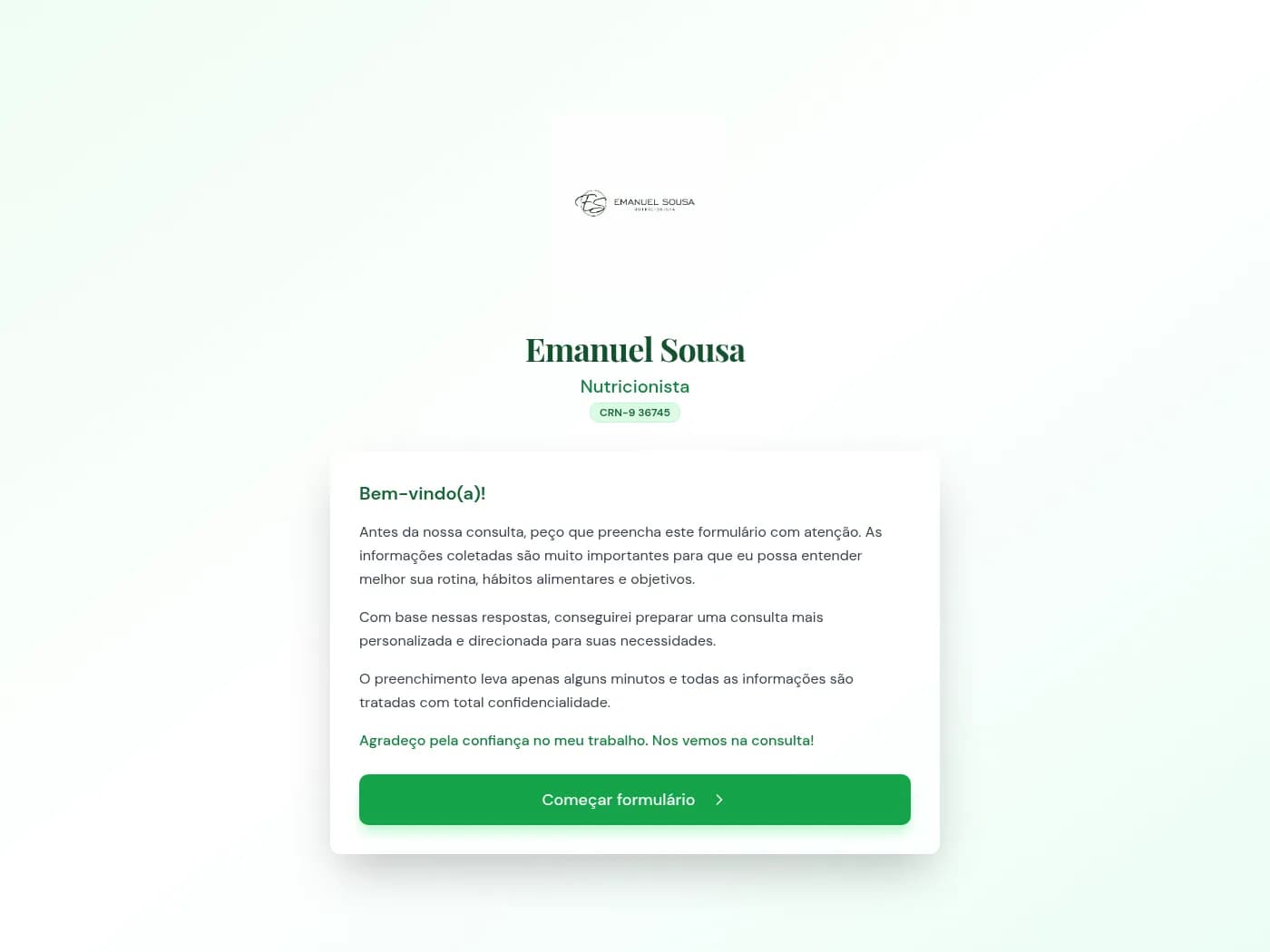 Emanuel Sousa Nutricionista
