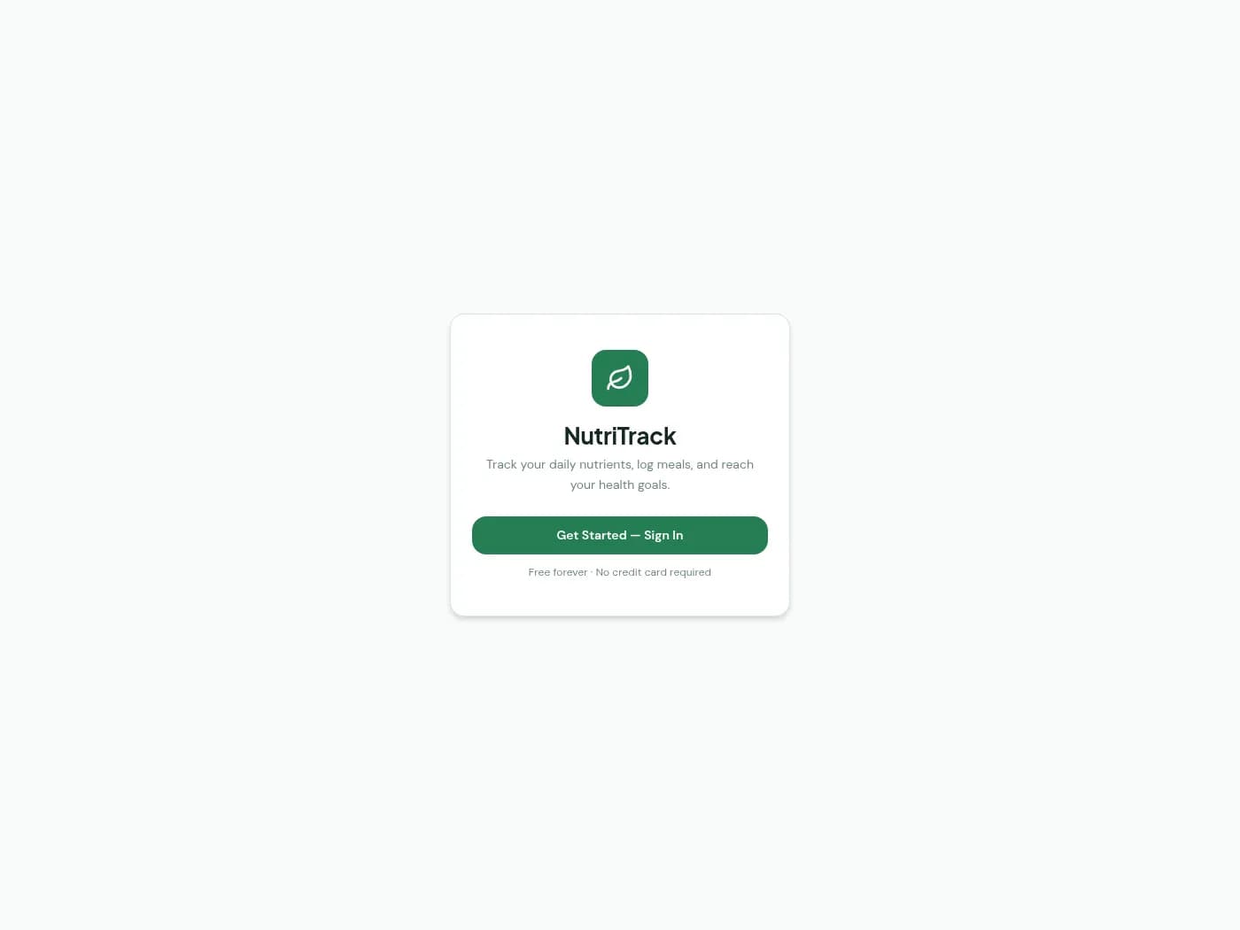 NutriTrack App