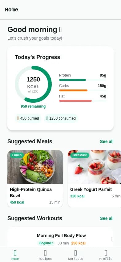 NutriFit Daily Coach