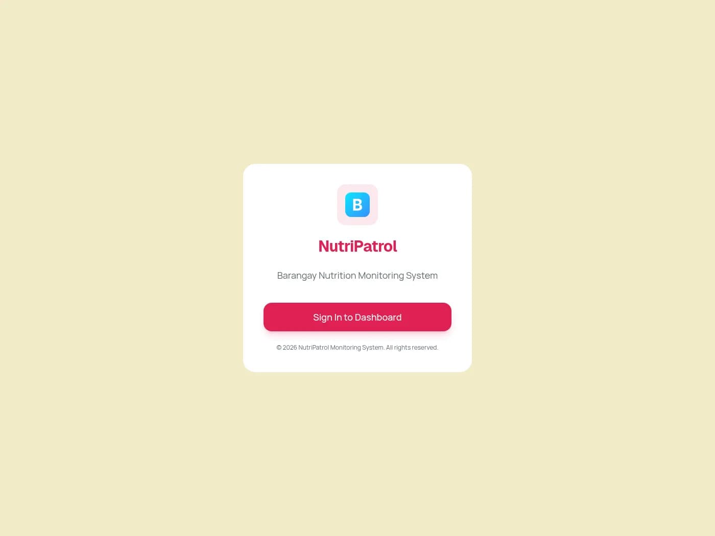 NutriPatrol Dashboard