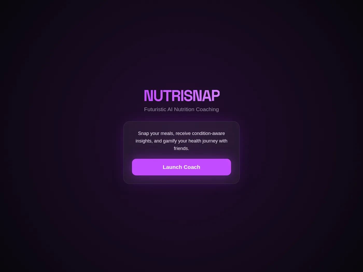 NutriSnap AI Coach