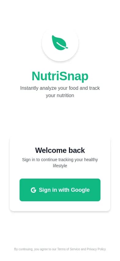 NutriSnap Mobile App