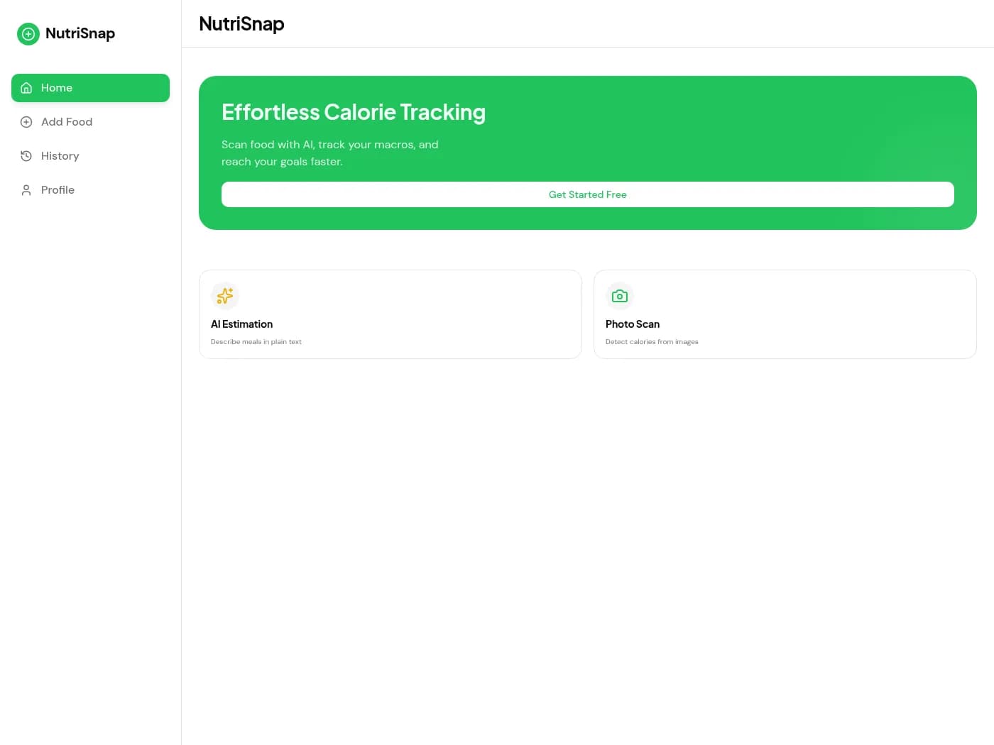 NutriSnap Tracker