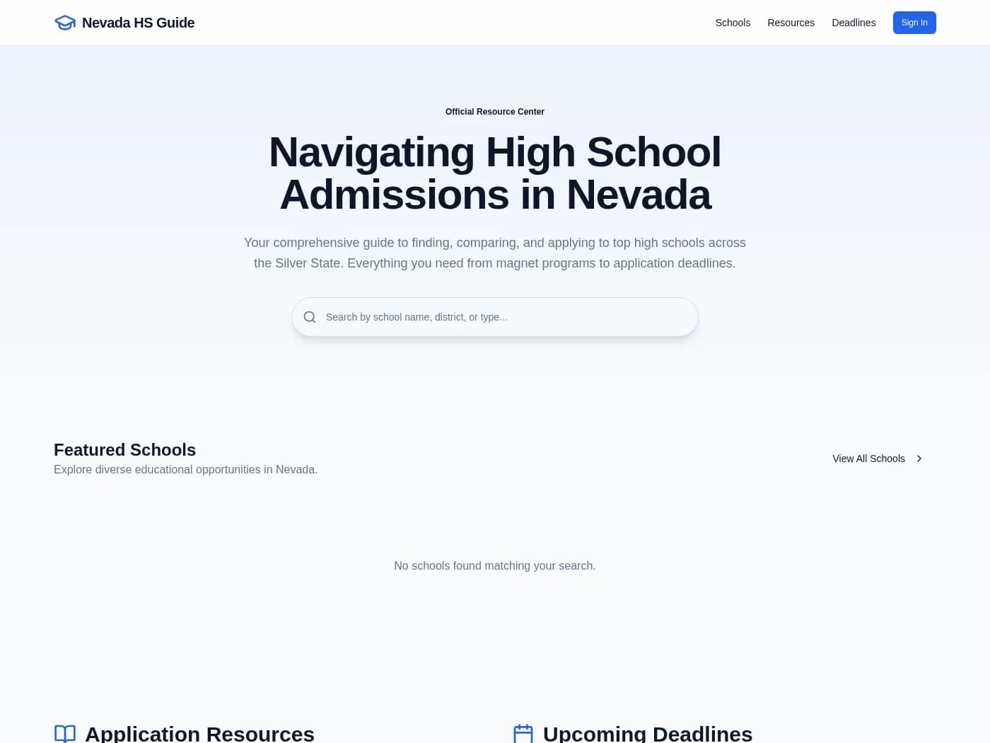 Nevada High School Guide