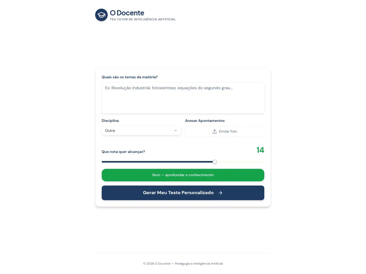 O Docente Quiz App