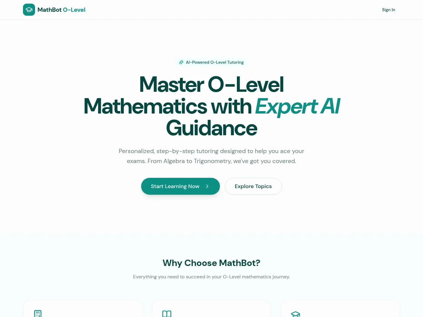 O Level Math Bot