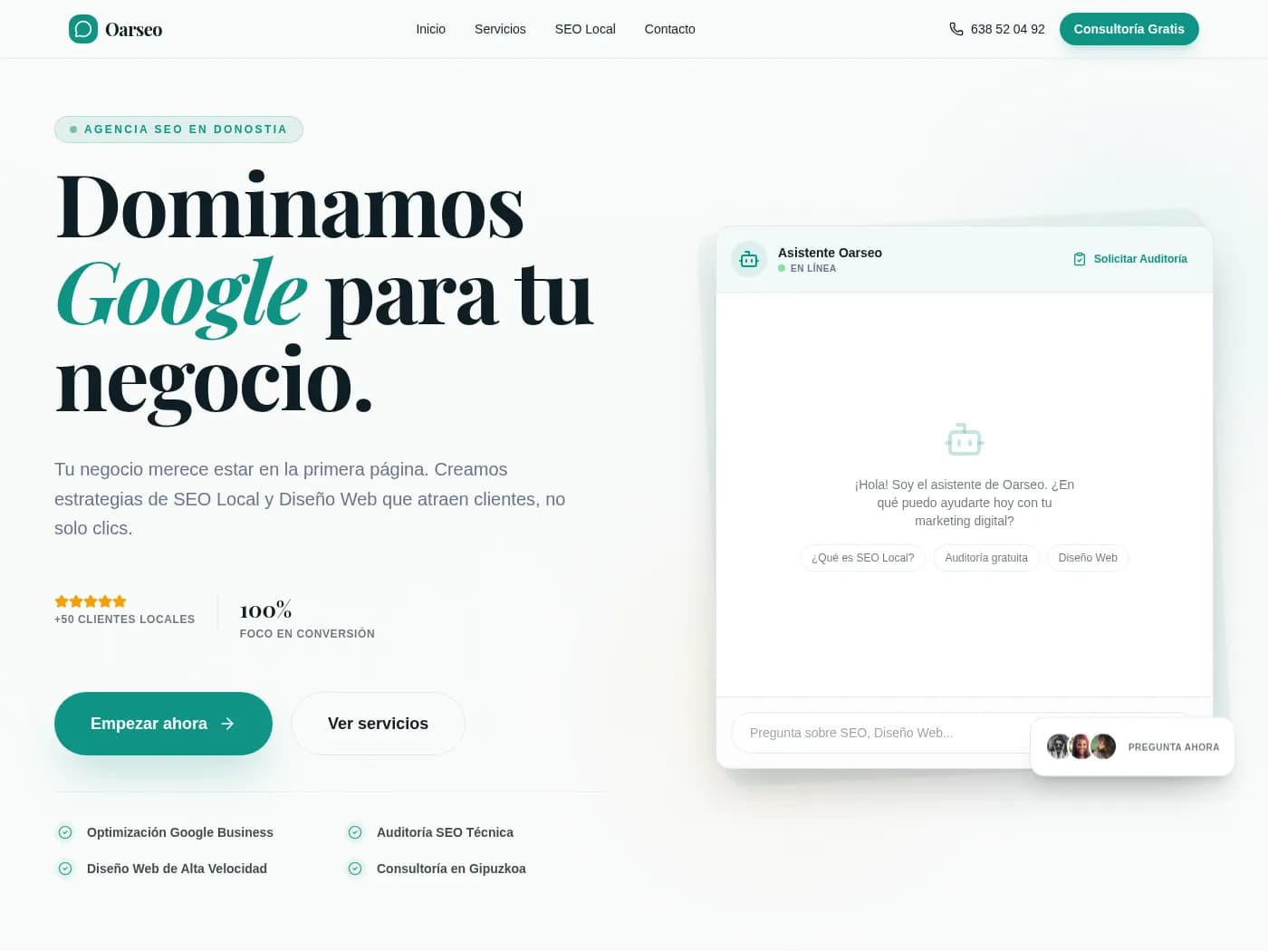OarSEO Web Chatbot