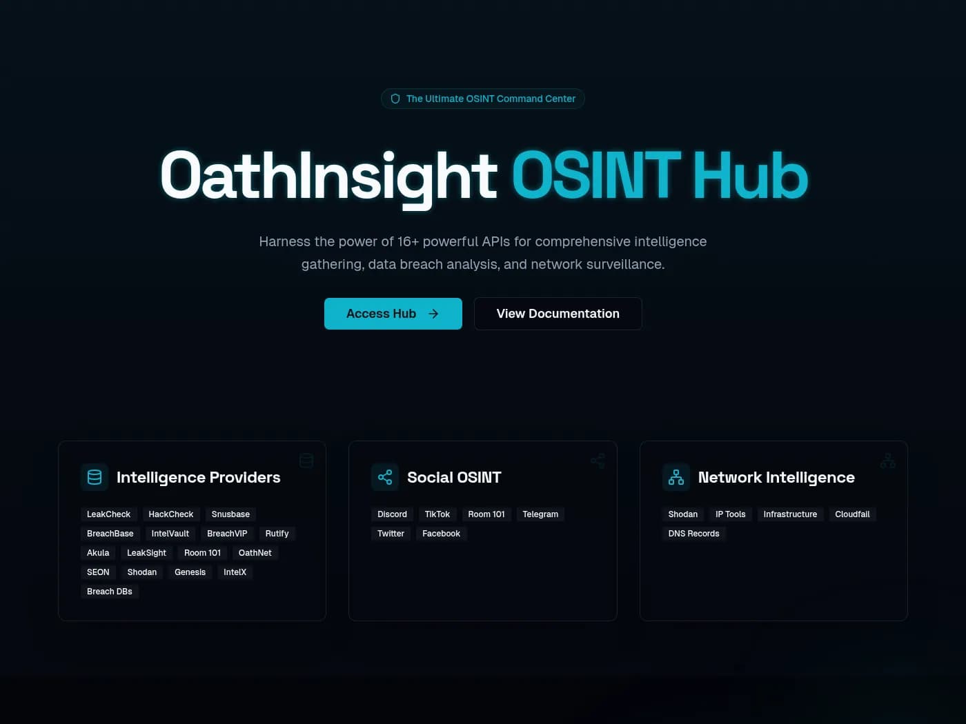 OathInsight OSINT Hub