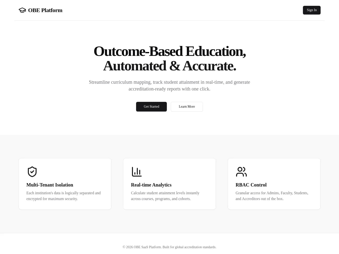 OBE SaaS Platform