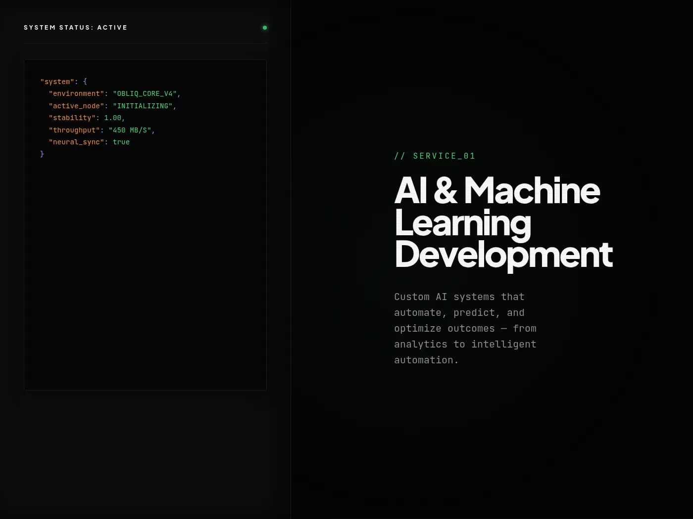 Obliq Labs Living Compiler