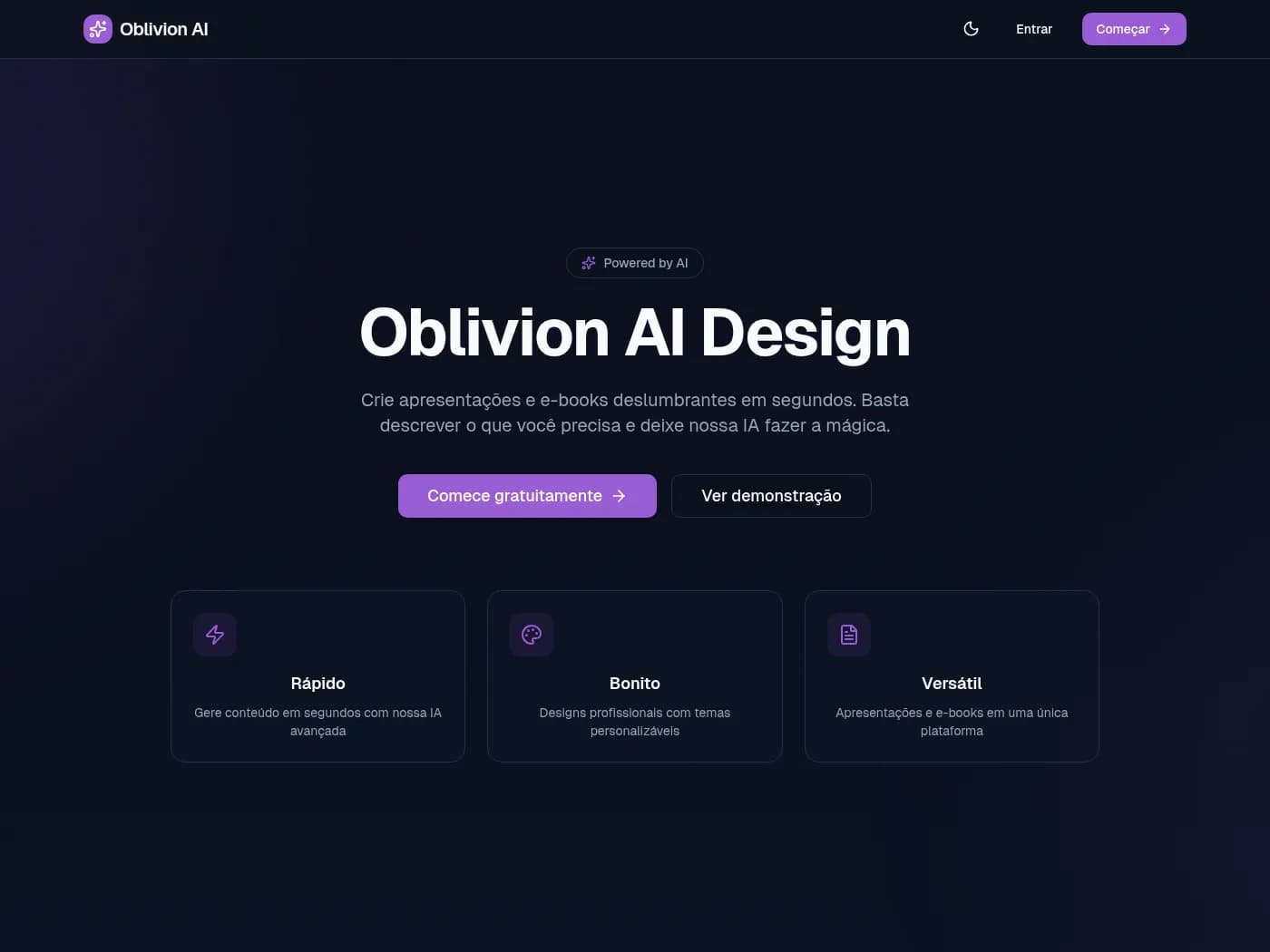 Oblivion AI Design Hub