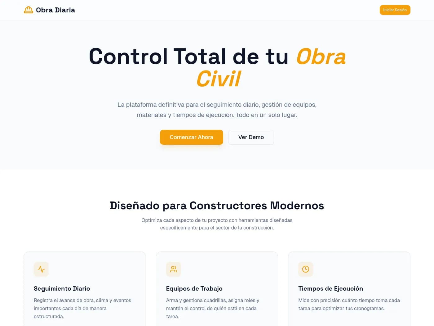 Construcción Tracker