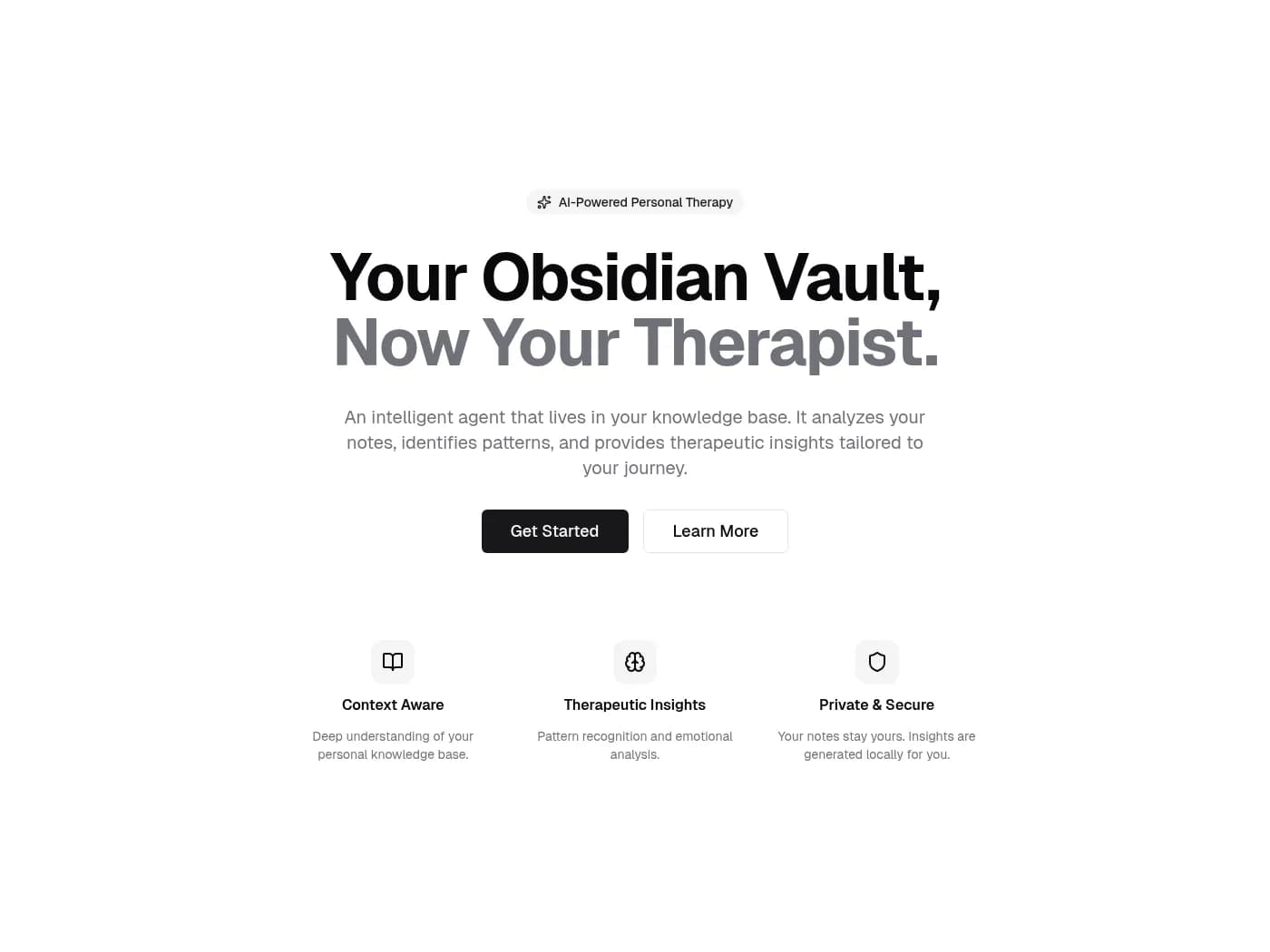 Obsidian AI Therapist