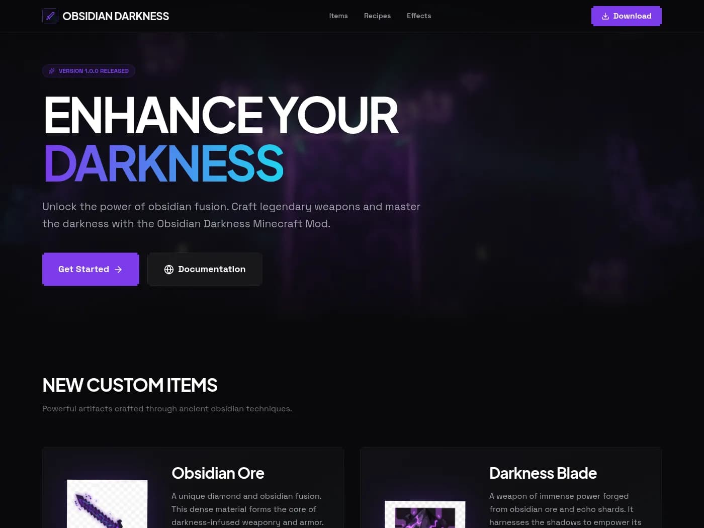 Obsidian Darkness Mod