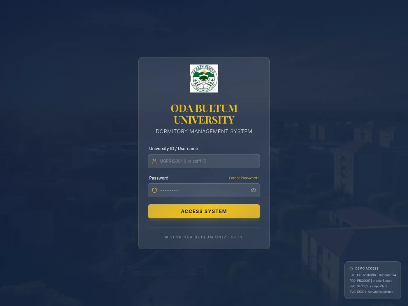 OBU Dormitory System