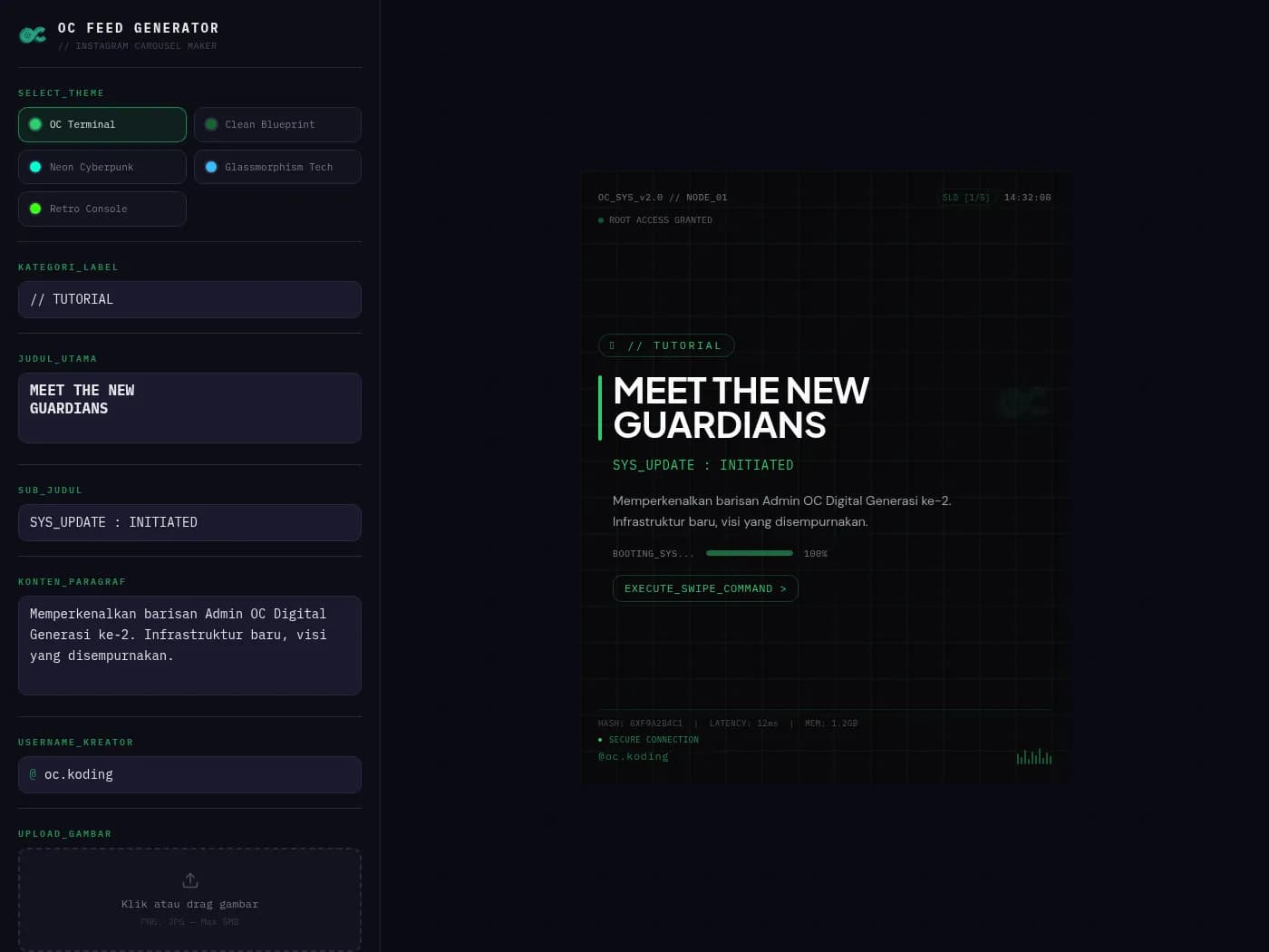 OC Feed Generator