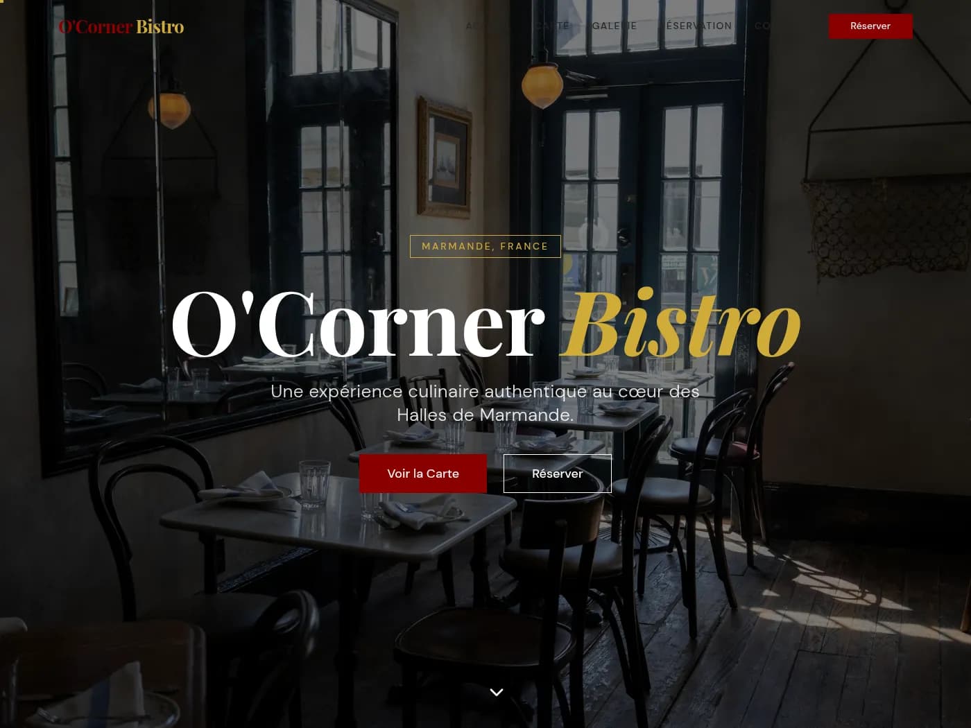 O'Corner Bistro Website