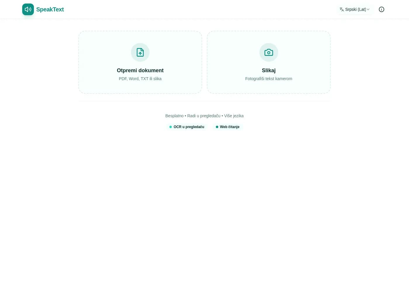 SpeakText OCR Reader