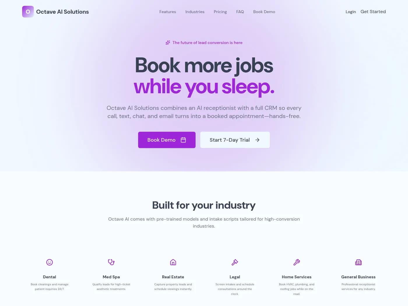 Octave AI Receptionist CRM
