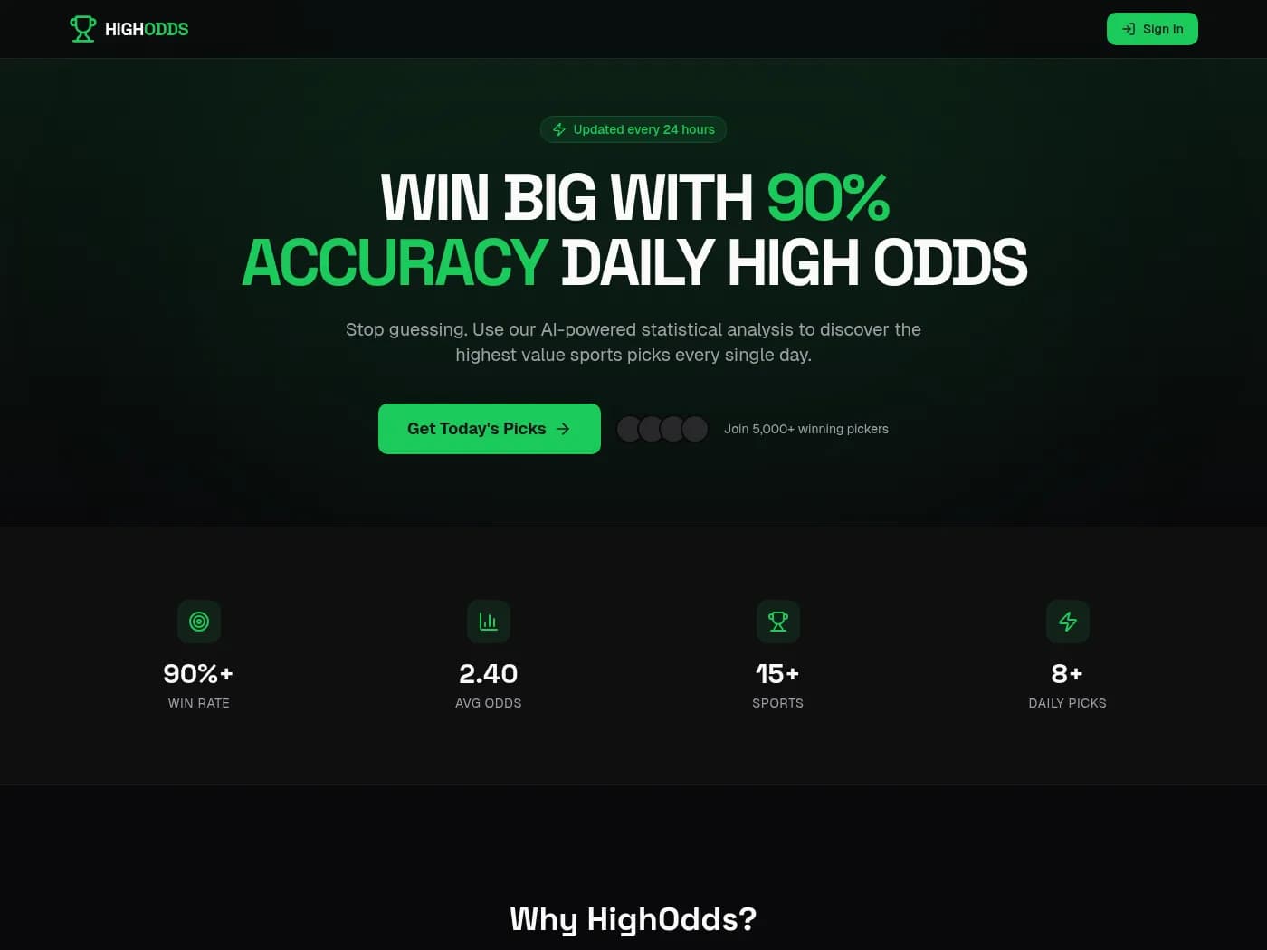 High Odds Sports Picker
