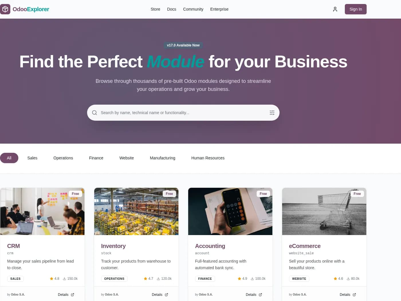 Odoo Module Explorer