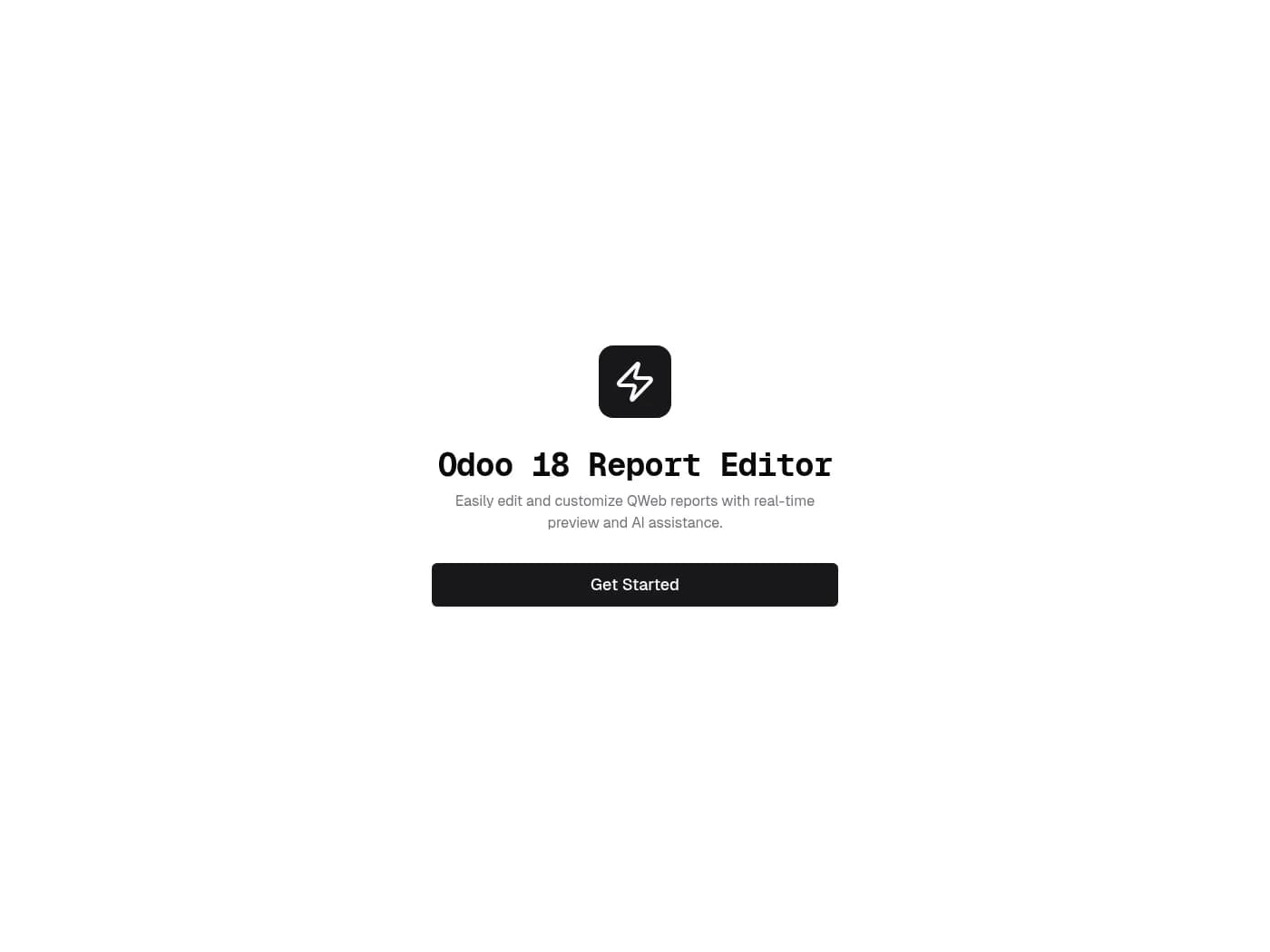 Odoo18 Report Editor