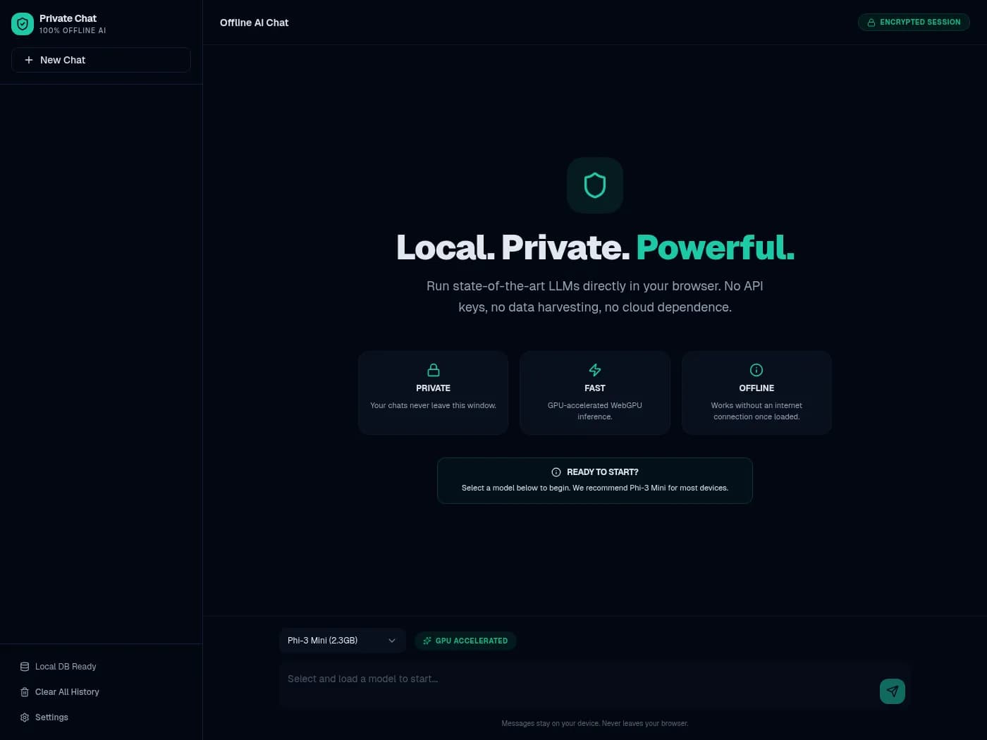 Offline AI Chat Tool