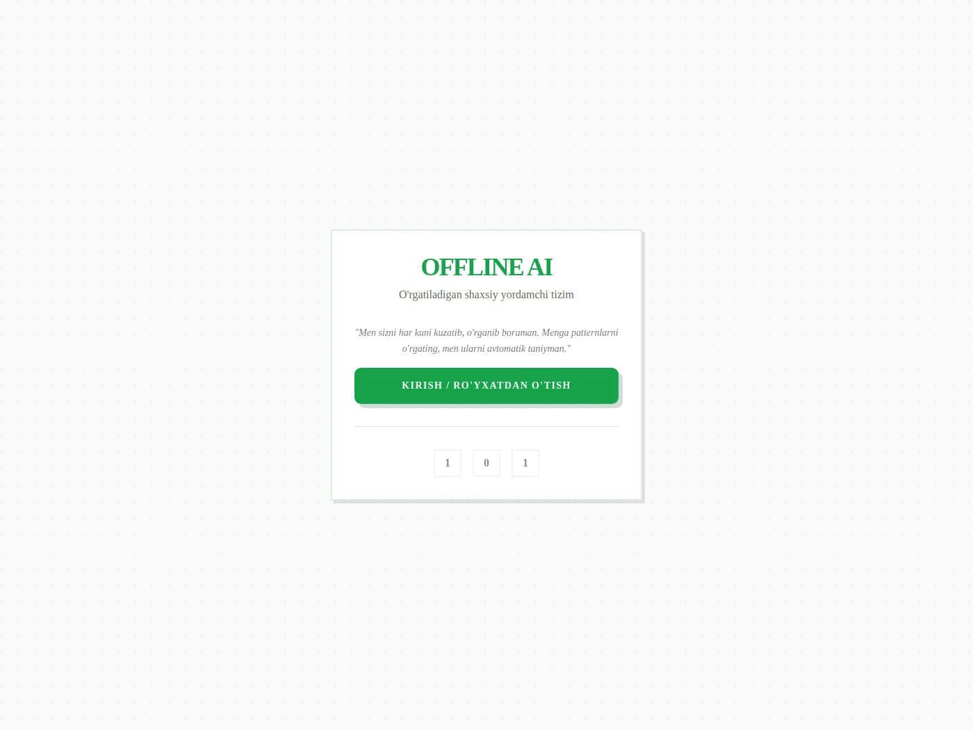 Trainable Offline AI