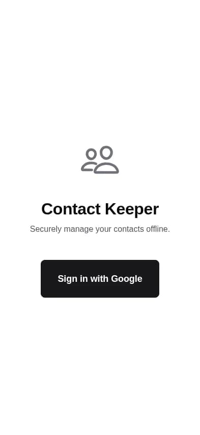 Offline Contact Keeper