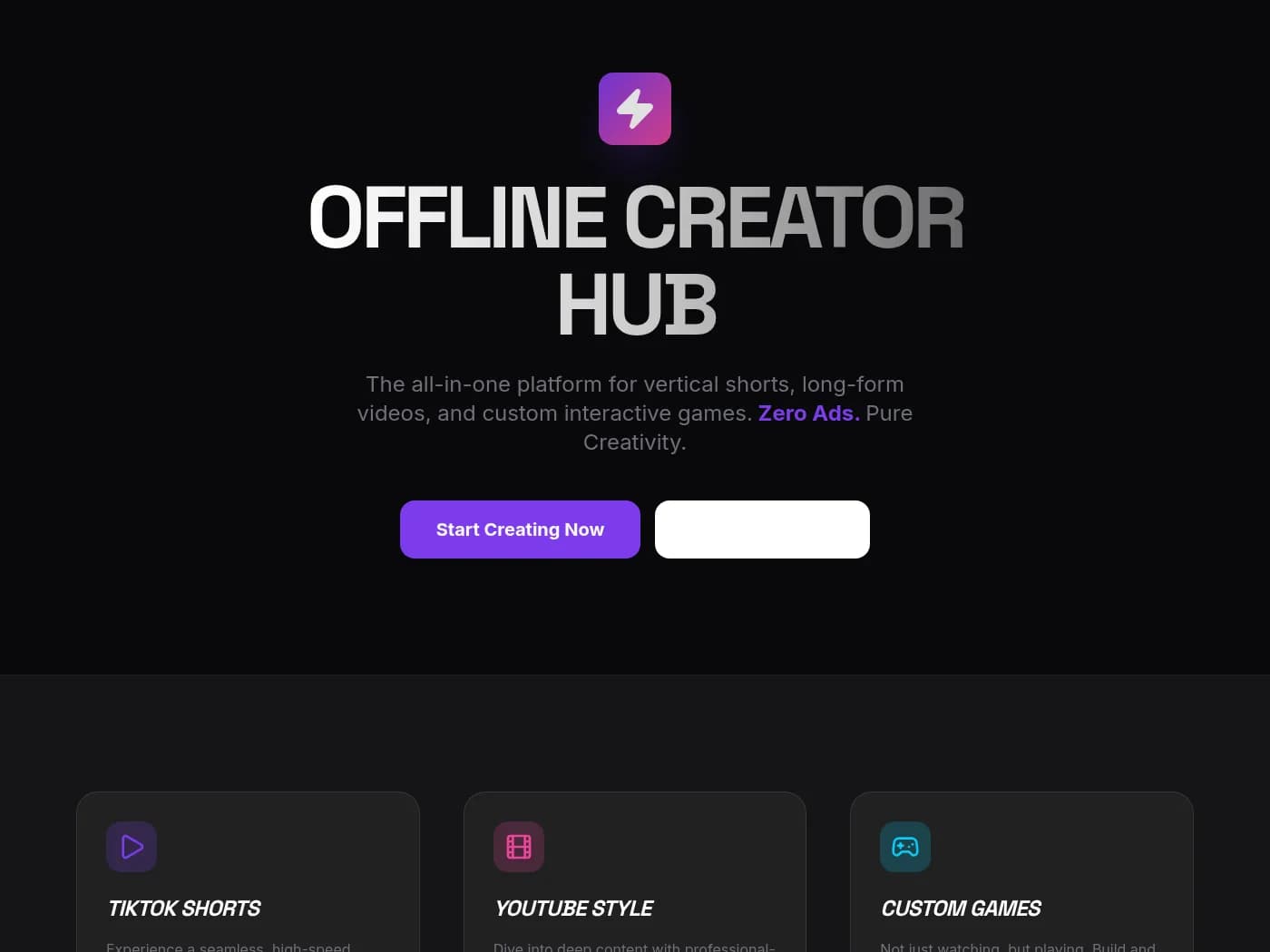 Offline Creator Hub