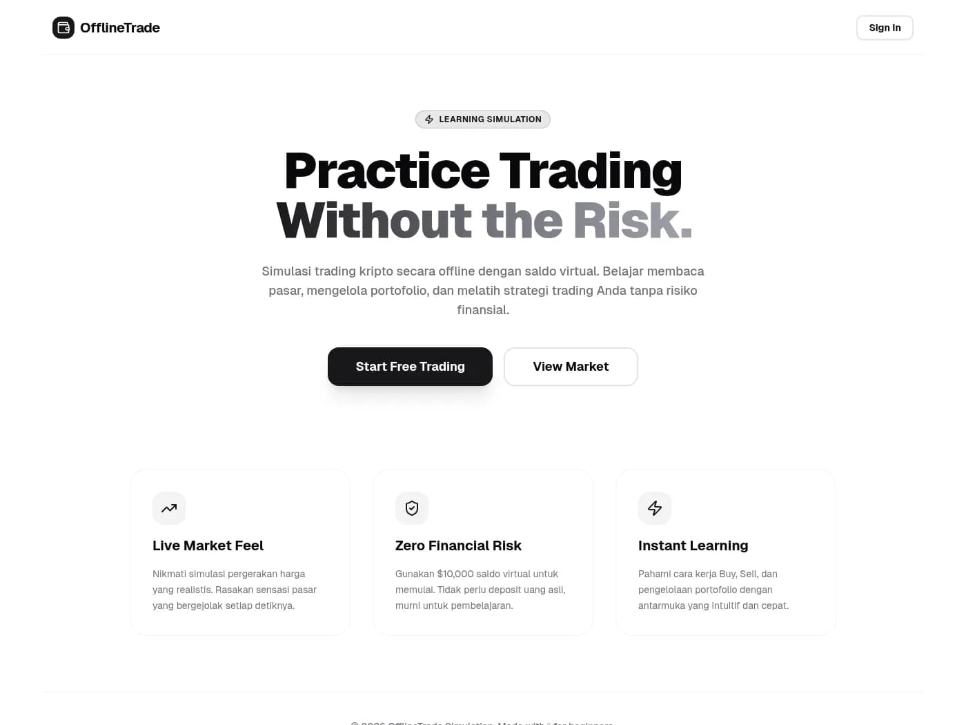 Offline Crypto Trader