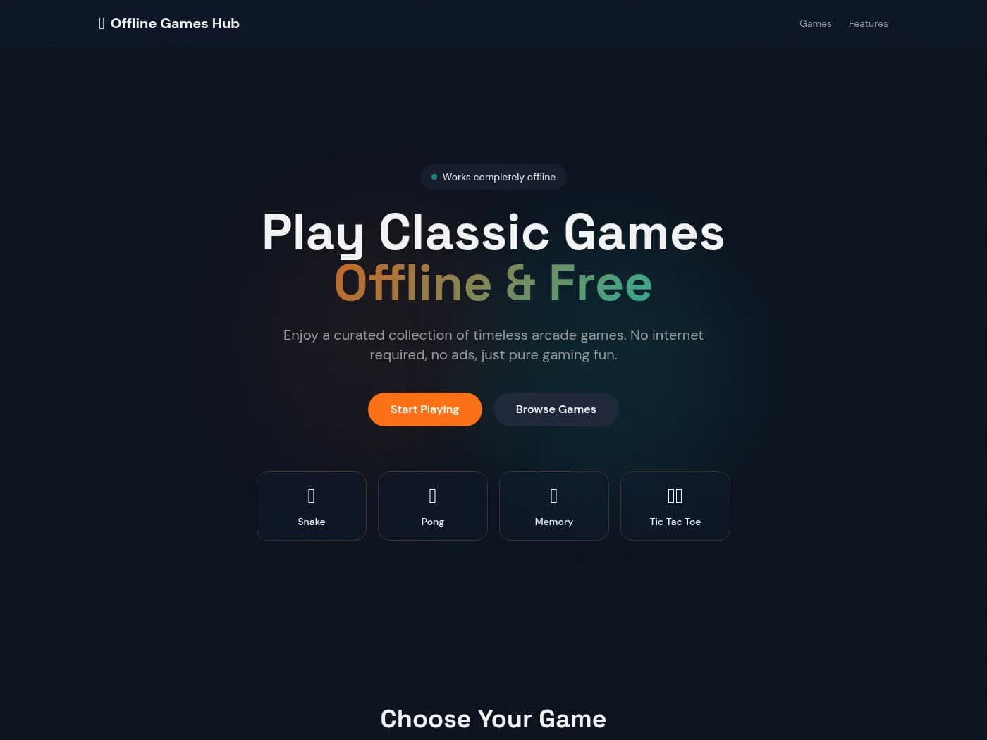 Offline Games Hub