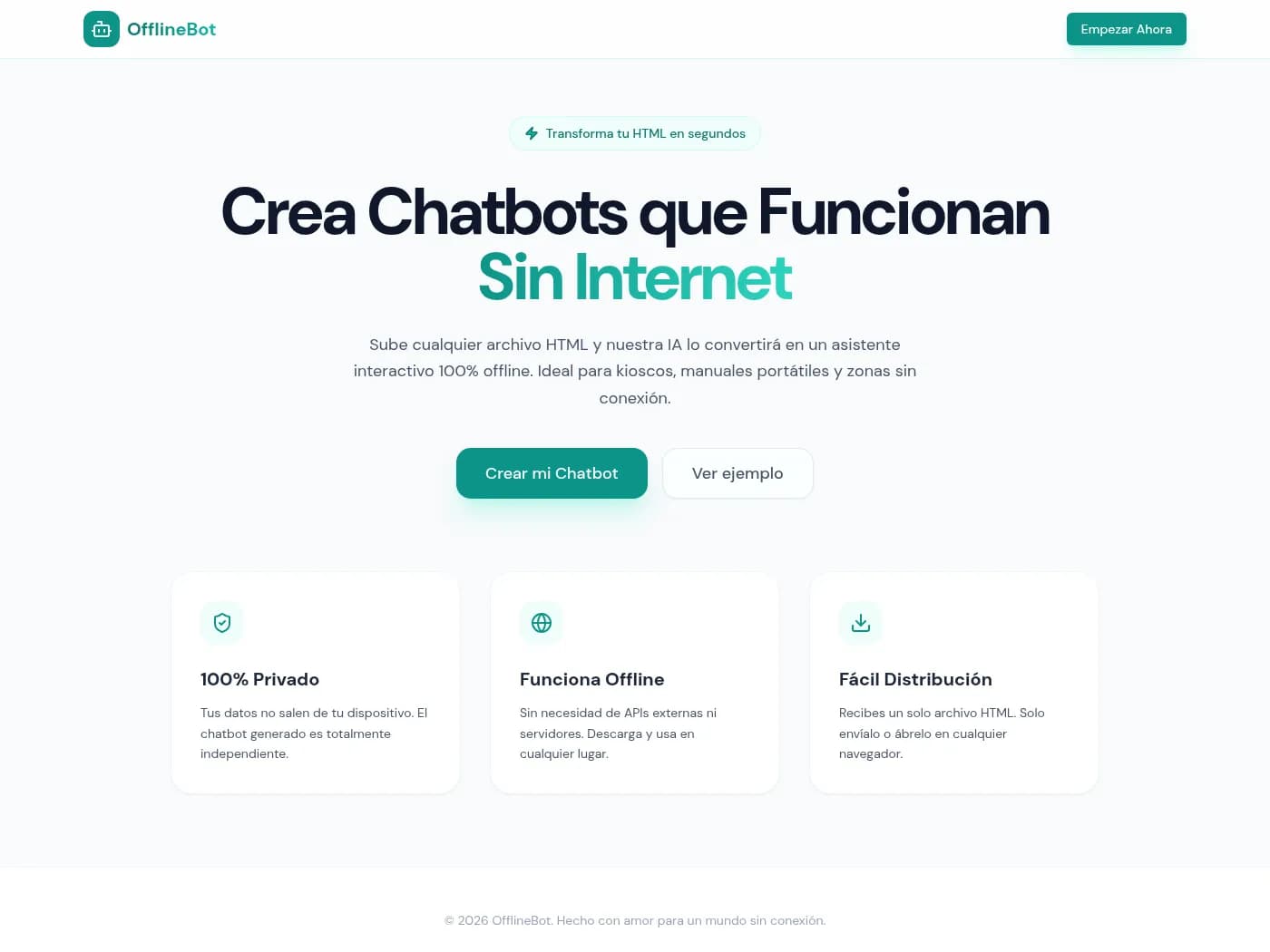 Offline HTML Chatbot