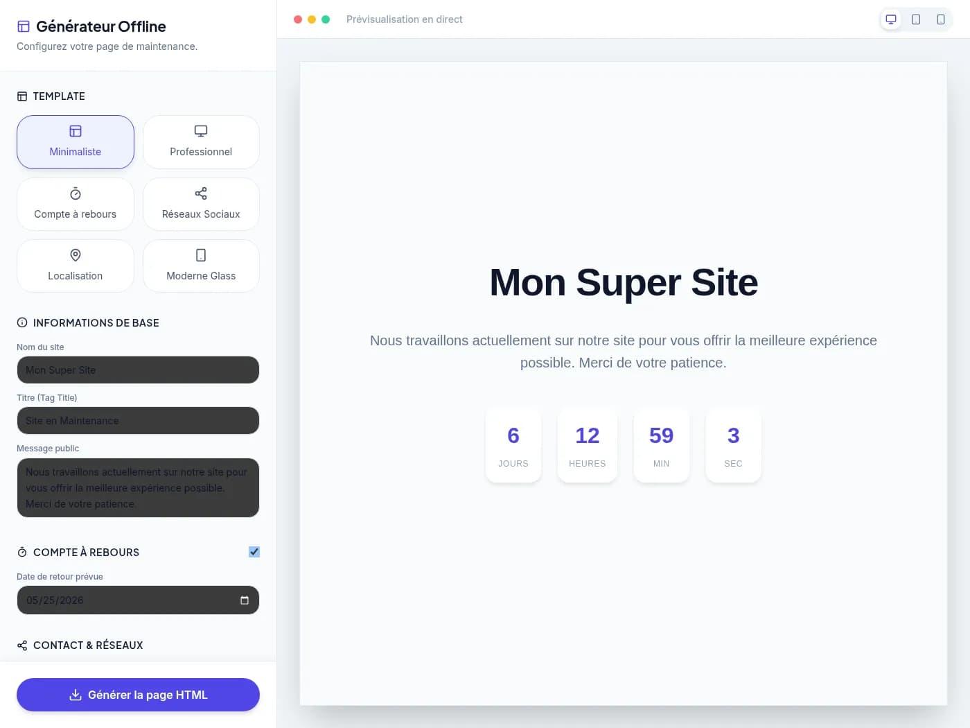Offline Site Generator