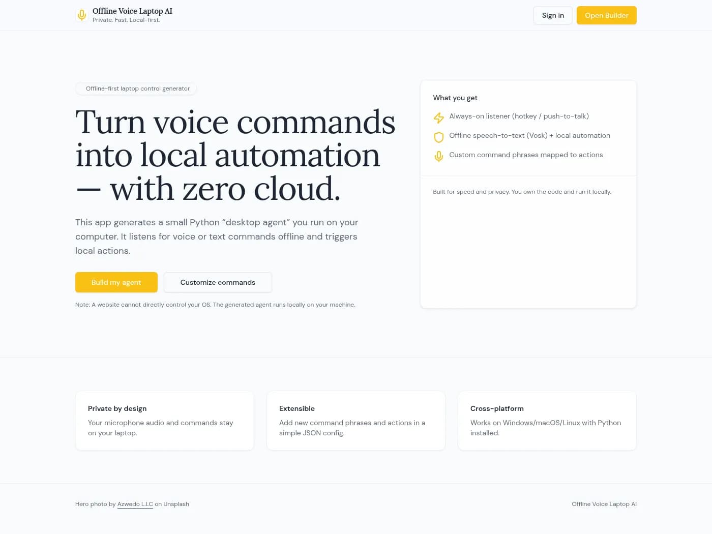 Offline Voice Laptop AI