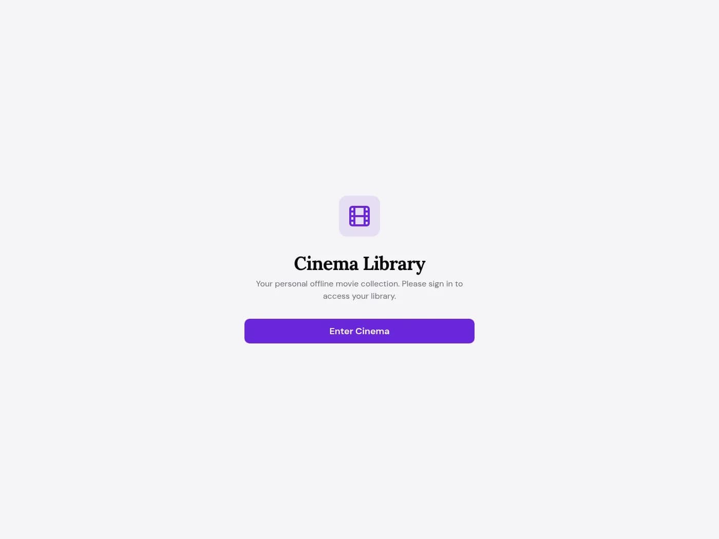 Offline Movie Library