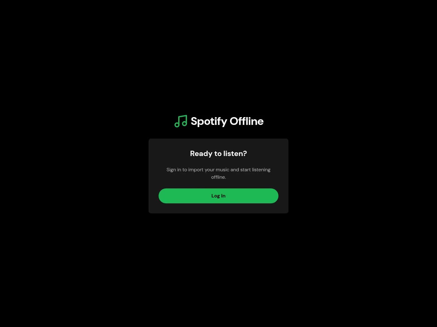 Offline Spotify Clone