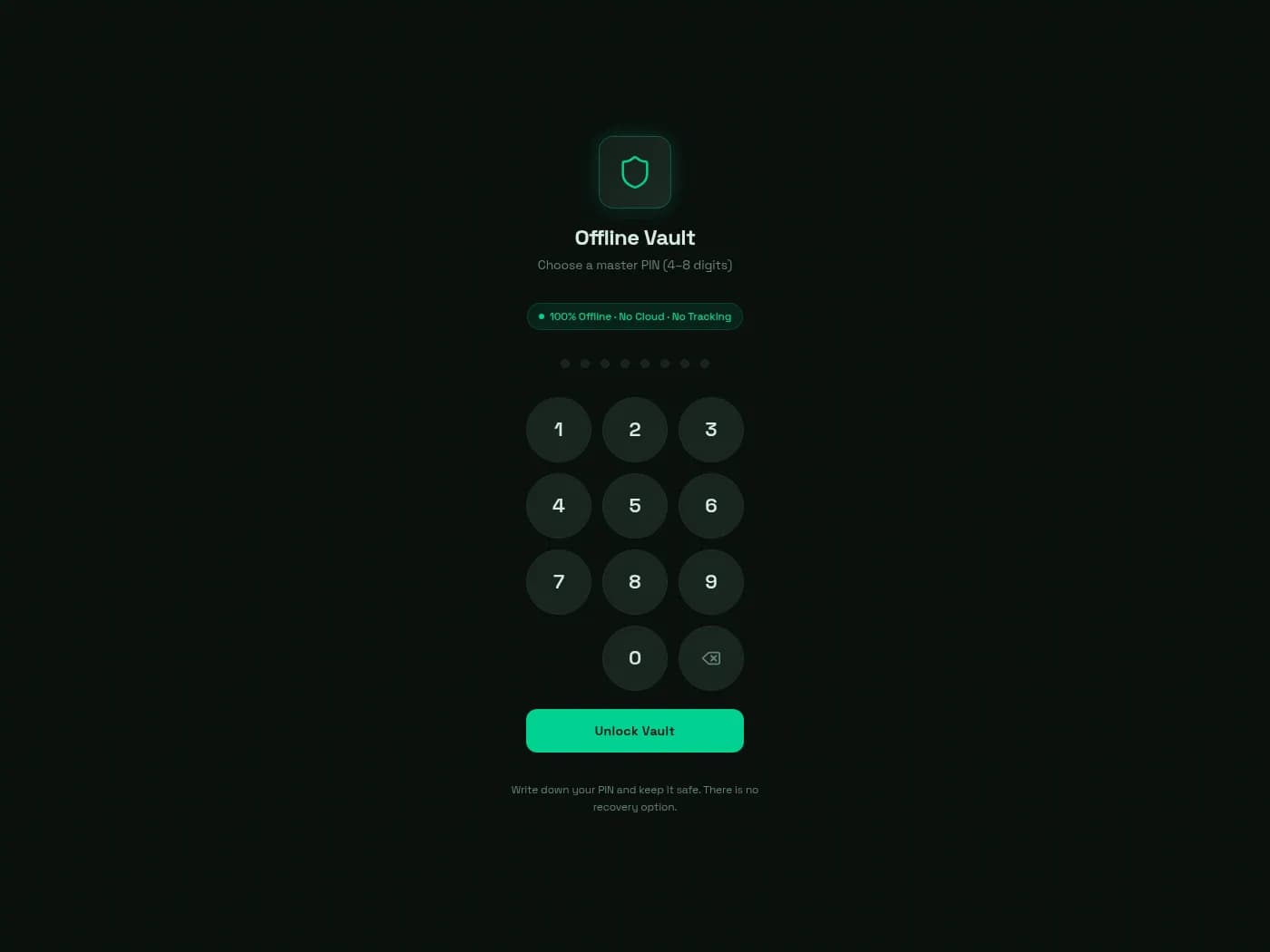 Offline Vault Keeper
